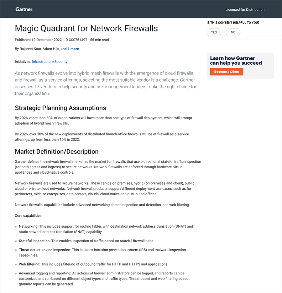 Gartner Magic Quadrant Leader